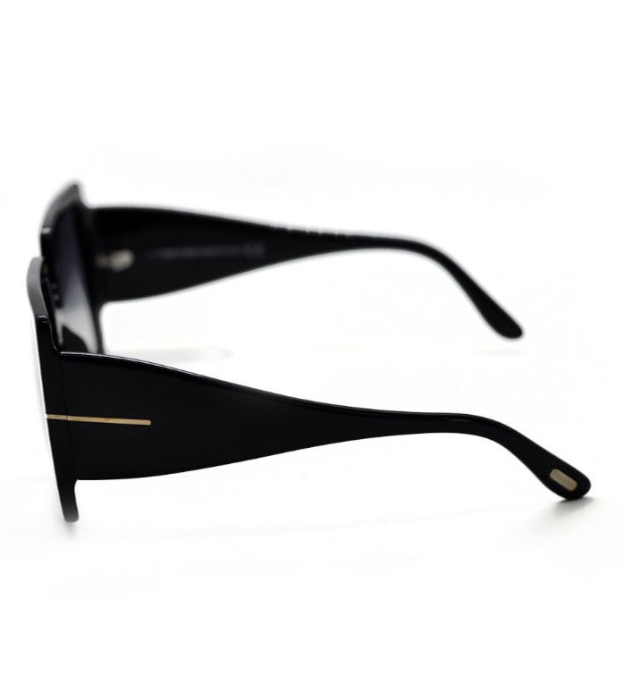 TOM FORD Black Oversize Square Acetate Sunglasses - Optika Zeiss